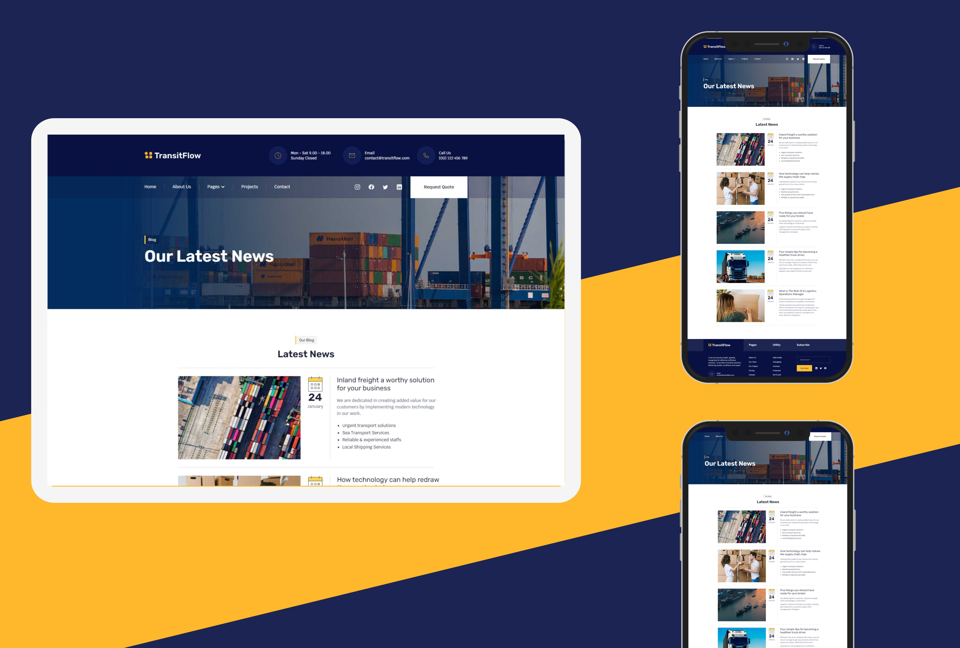 TransitFlow - Transport Webflow Website Template Portfolio by VictorFlow on Dribbble