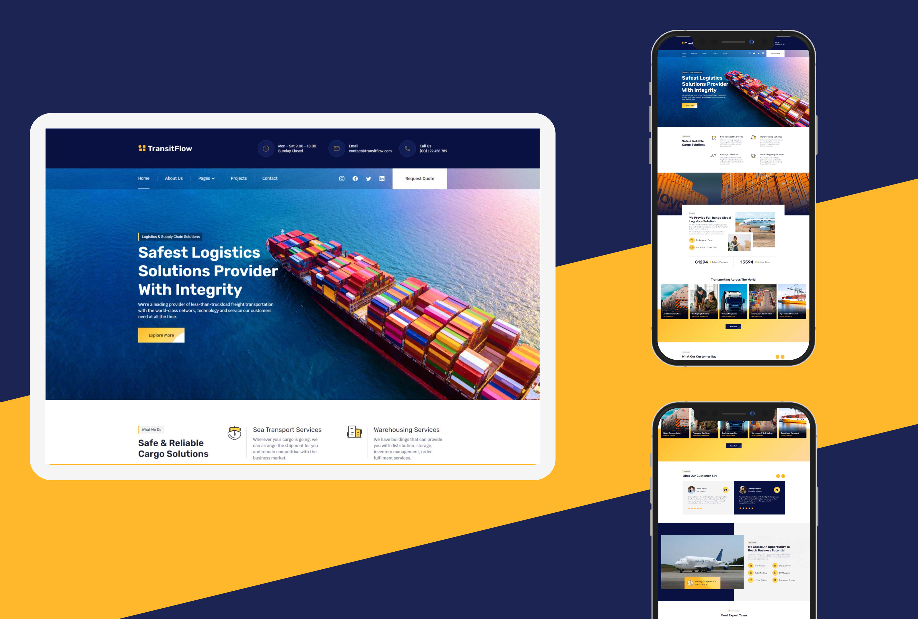 TransitFlow - Transport Webflow Website Template Portfolio by VictorFlow on Dribbble