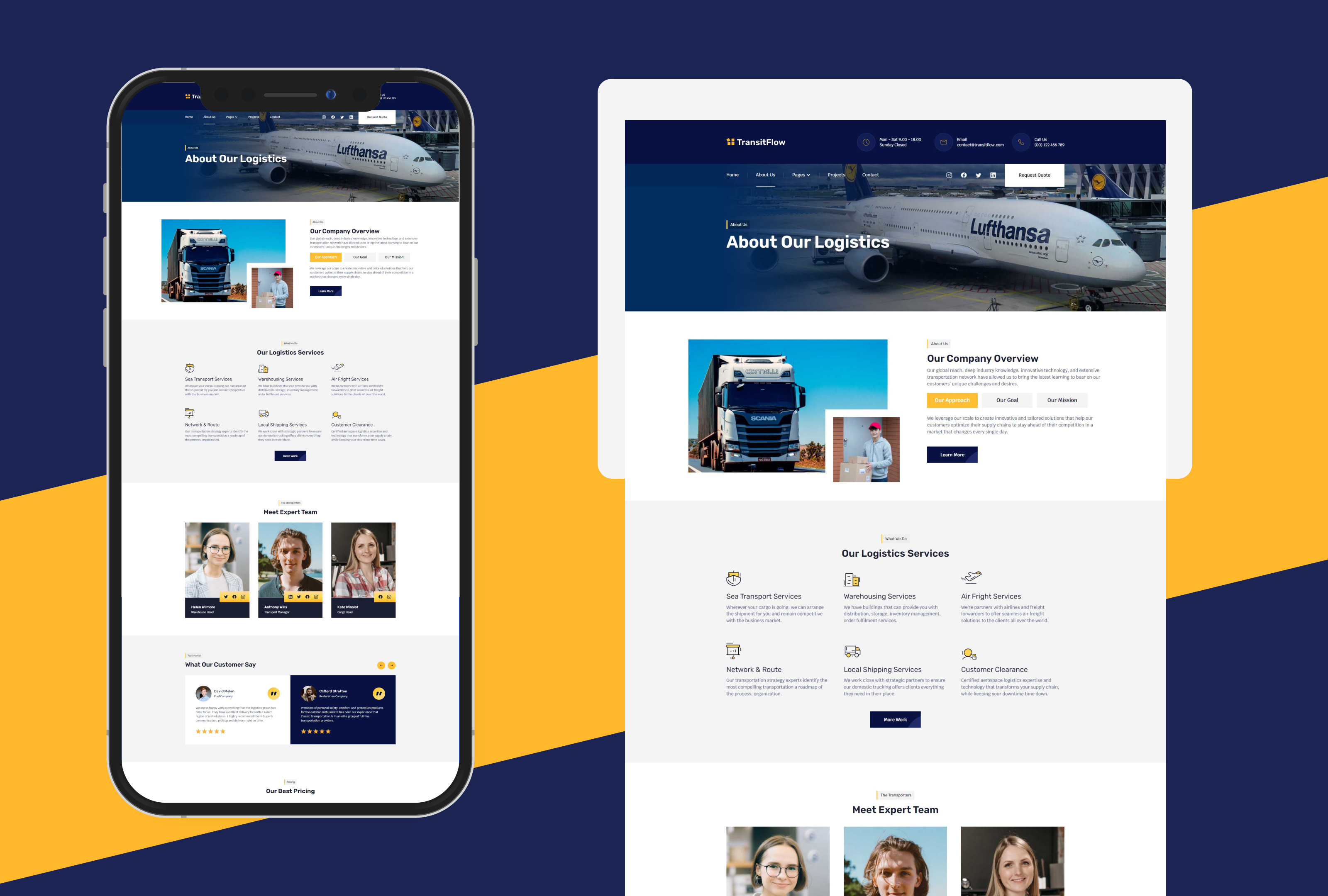 TransitFlow - Transport Webflow Website Template Portfolio by VictorFlow on Dribbble