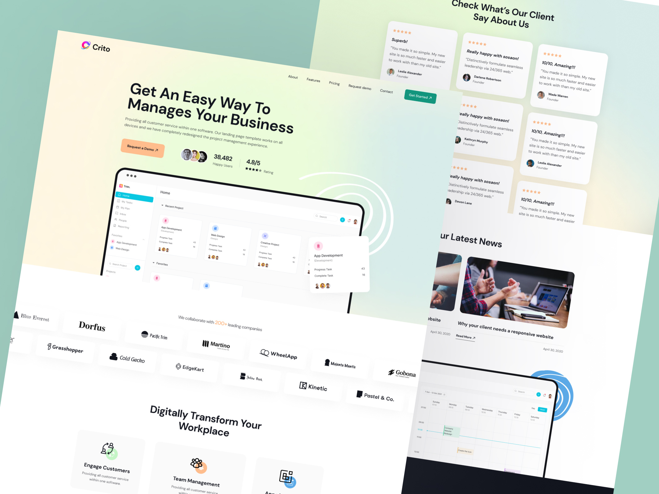 Agency Website - Crito by Zubaear on Dribbble