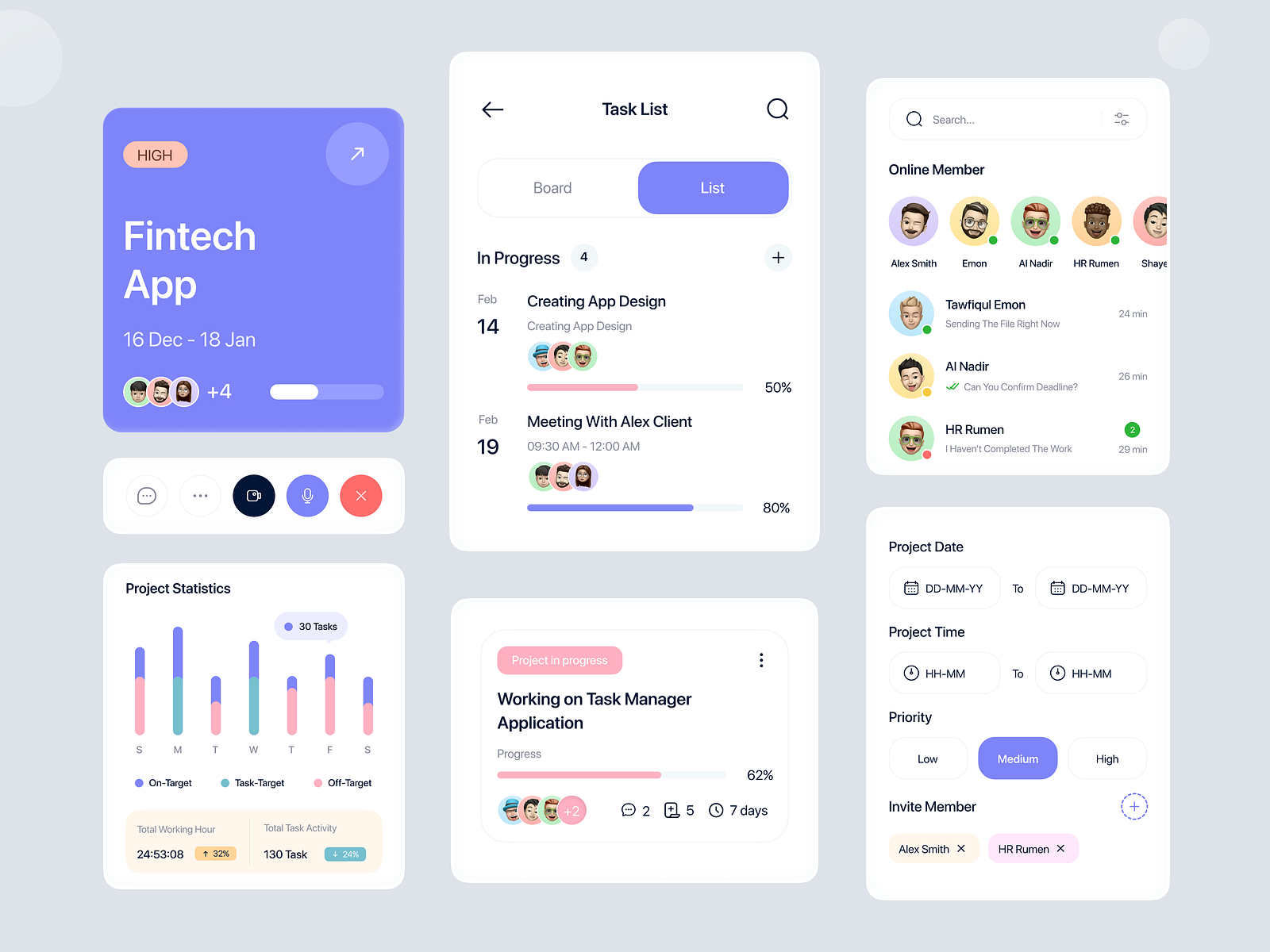 Ui Exploration for Taskflow by Emon🌟 for Onixlab on Dribbble