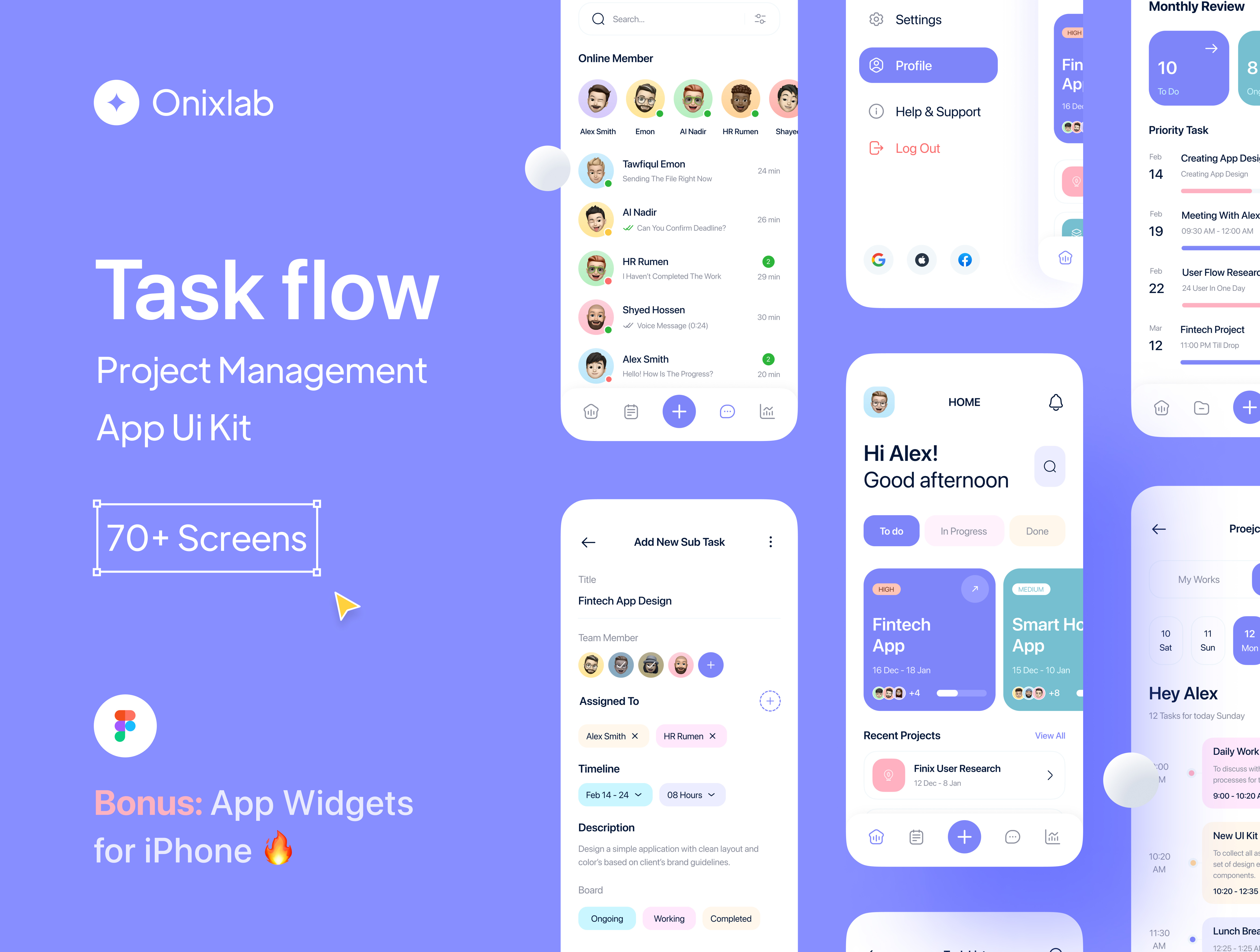 Ui Exploration for Taskflow by Emon🌟 for Onixlab on Dribbble