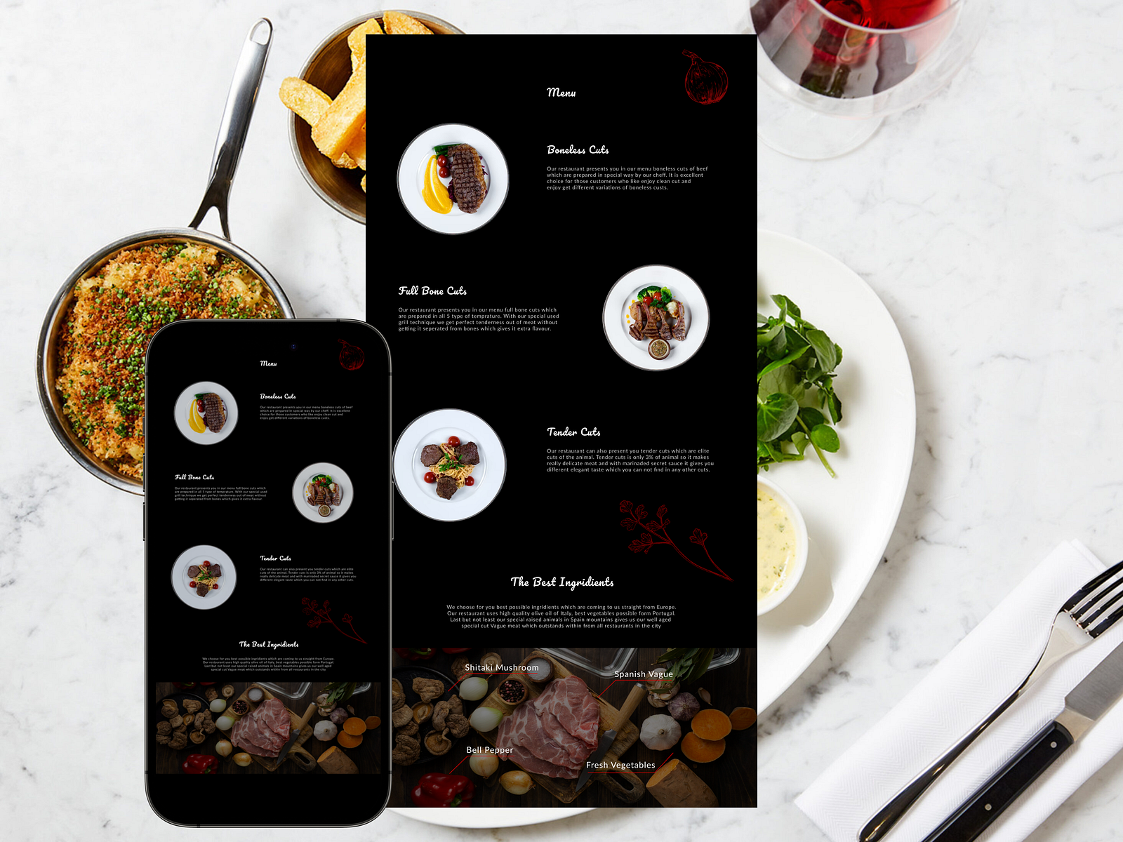Restaurant Menu | Landing Page | UX/UI by Tahir UX/UI Designer on Dribbble