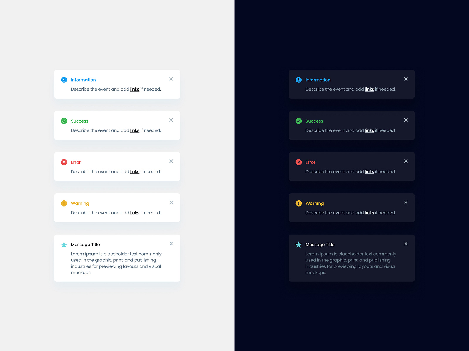 Ui Component 01 Toast Messages By Malvika Rautela On Dribbble
