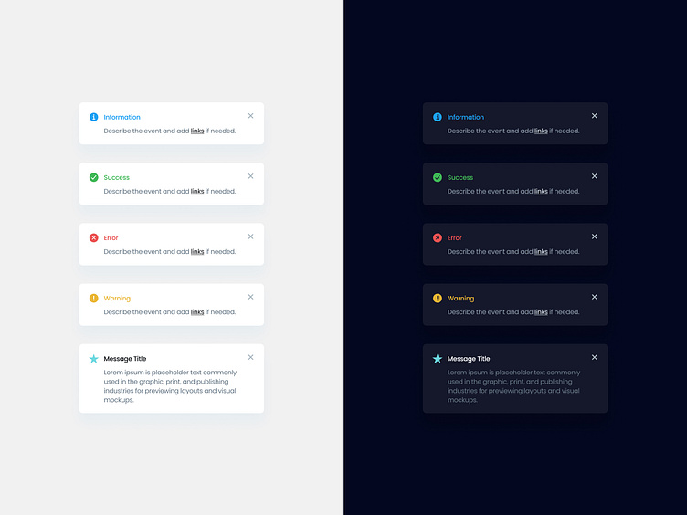 Ui Component 01 Toast Messages By Malvika Rautela On Dribbble 