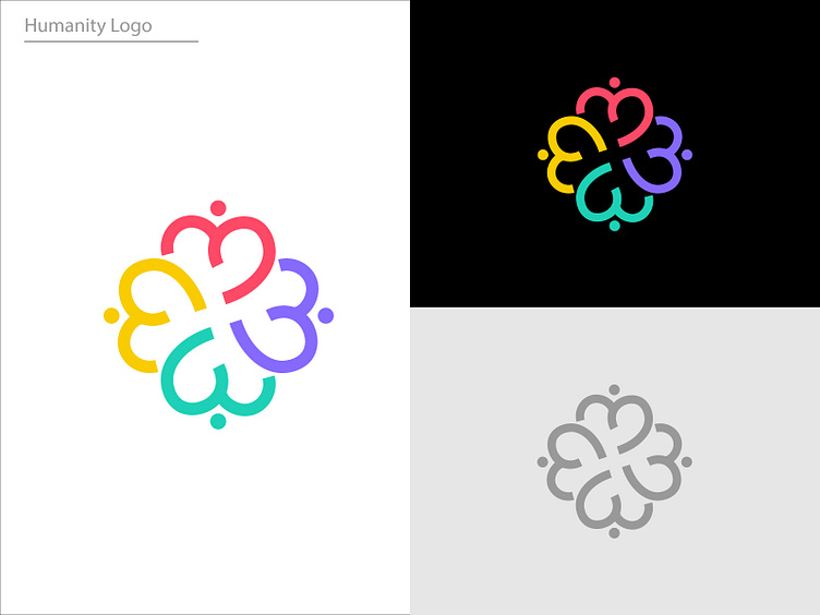 Humanity Logo, people Logo, Colourful Logo by Meher Nigar on Dribbble