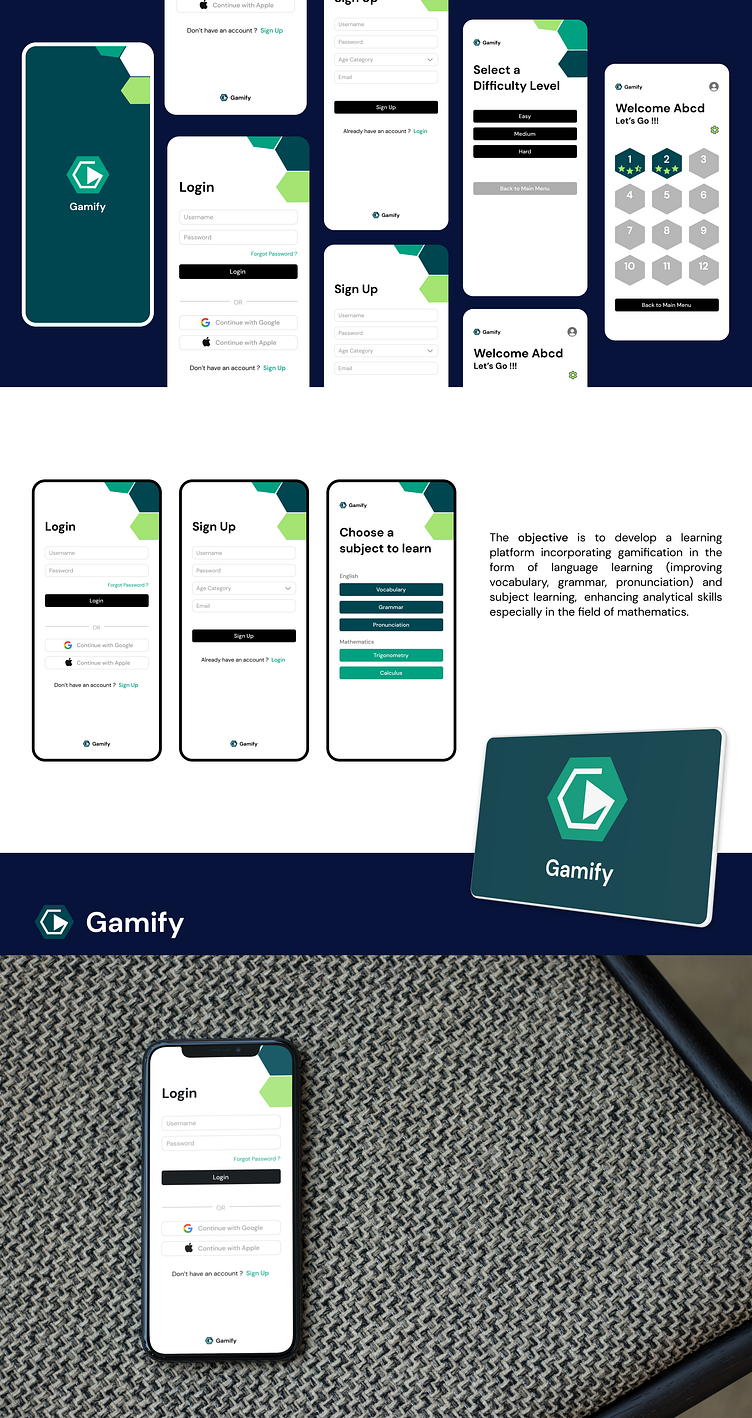 GAMIFY APP by ANJITHA S on Dribbble