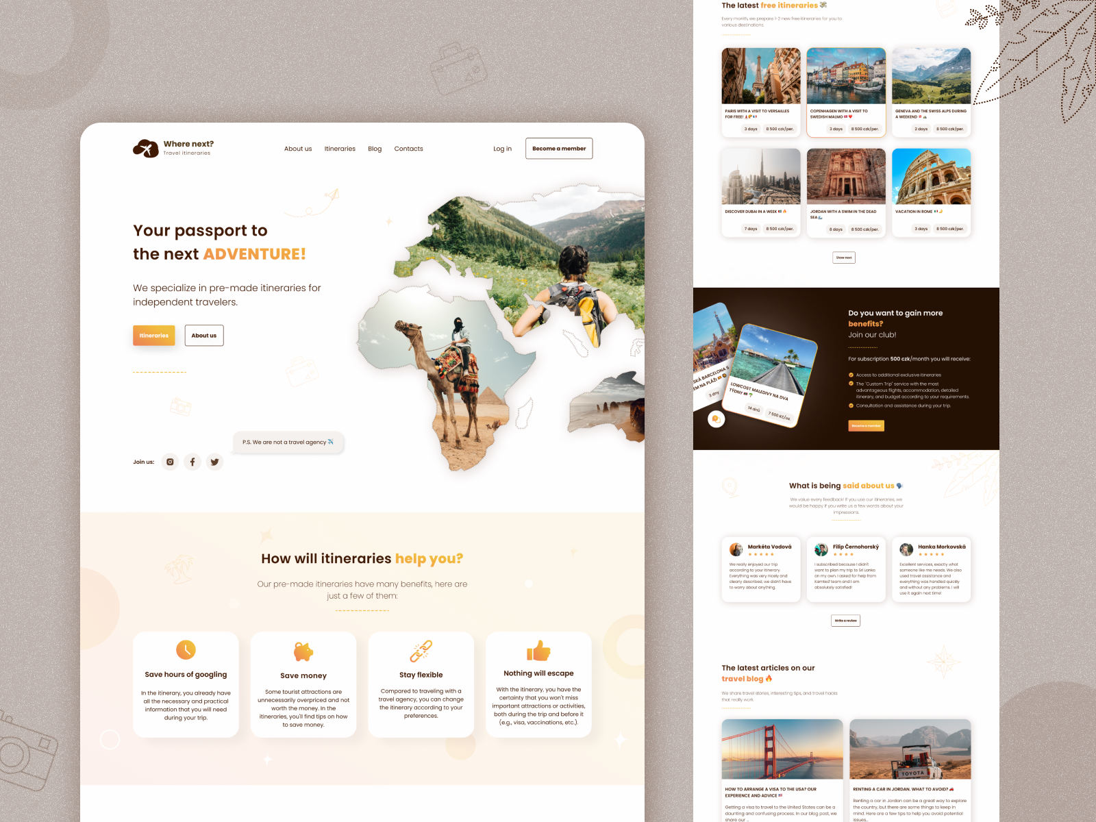 Travel Website ️ - UX/UI design by Elizabeth Sham on Dribbble