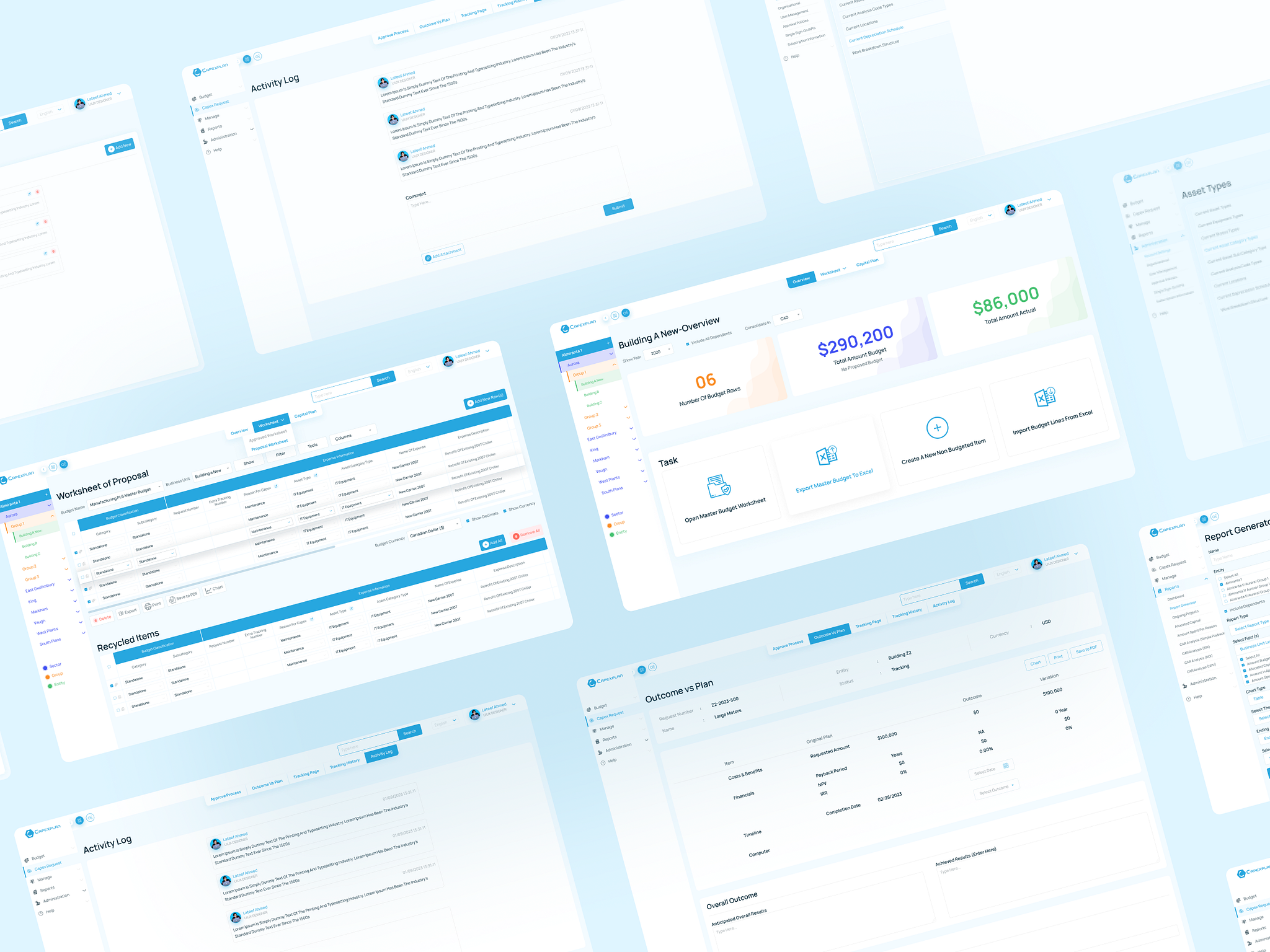 Capex Plan Dashboard UIUX Design by Lateef Creation on Dribbble