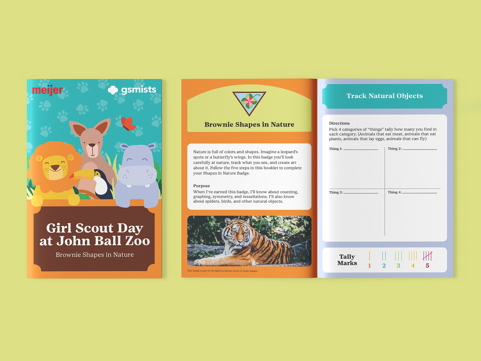 Girl Scout Zoo Activity Booklet by Caitlin Plassenthal on Dribbble