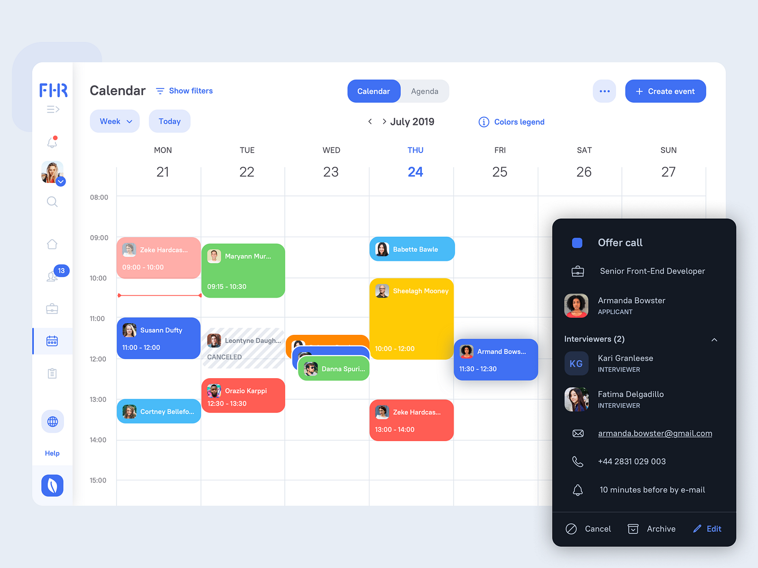ATS Calendar by Lucas Swierad for Bondroy on Dribbble