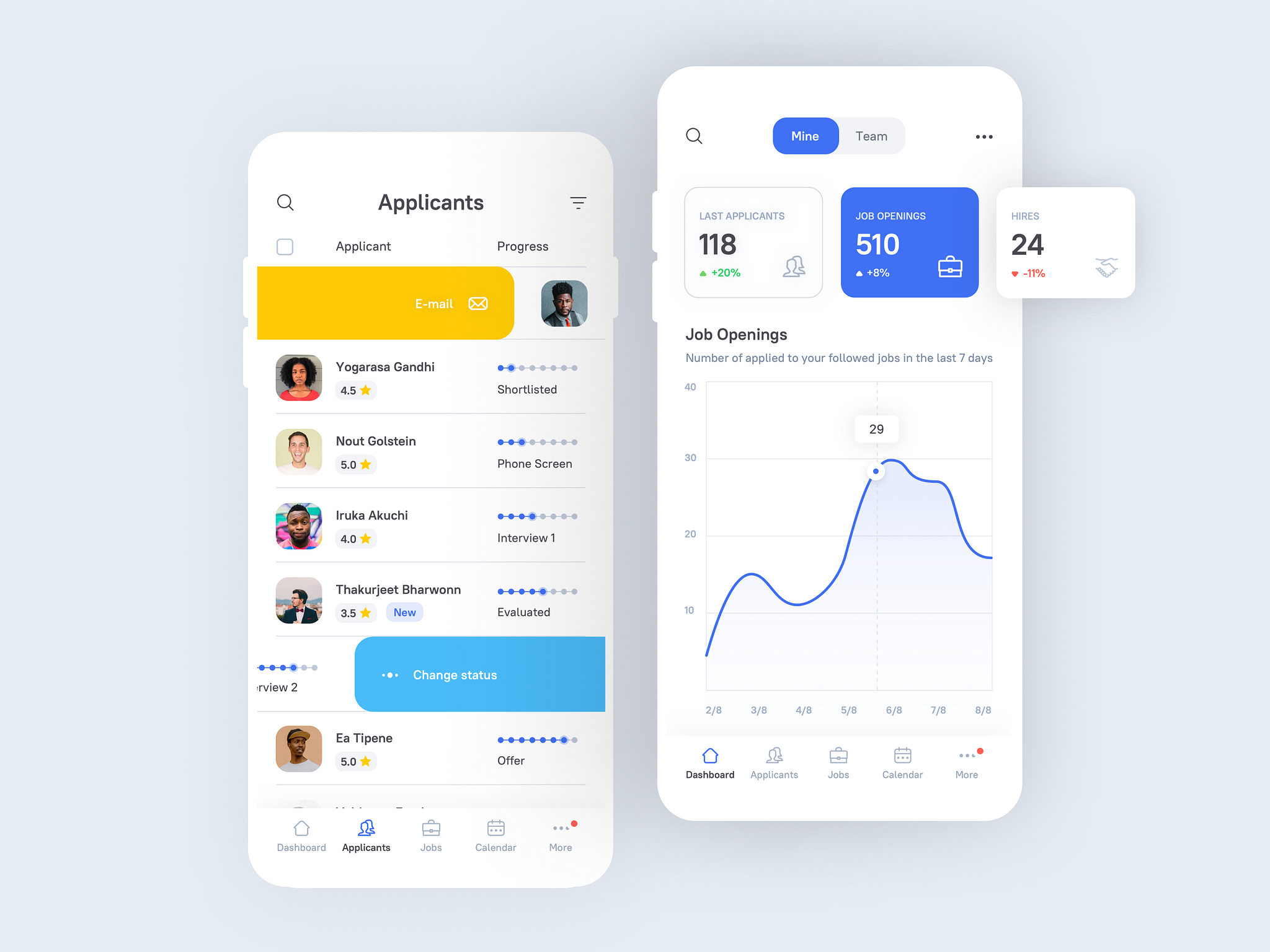 ATS mobile app by Lucas Swierad for Bondroy on Dribbble
