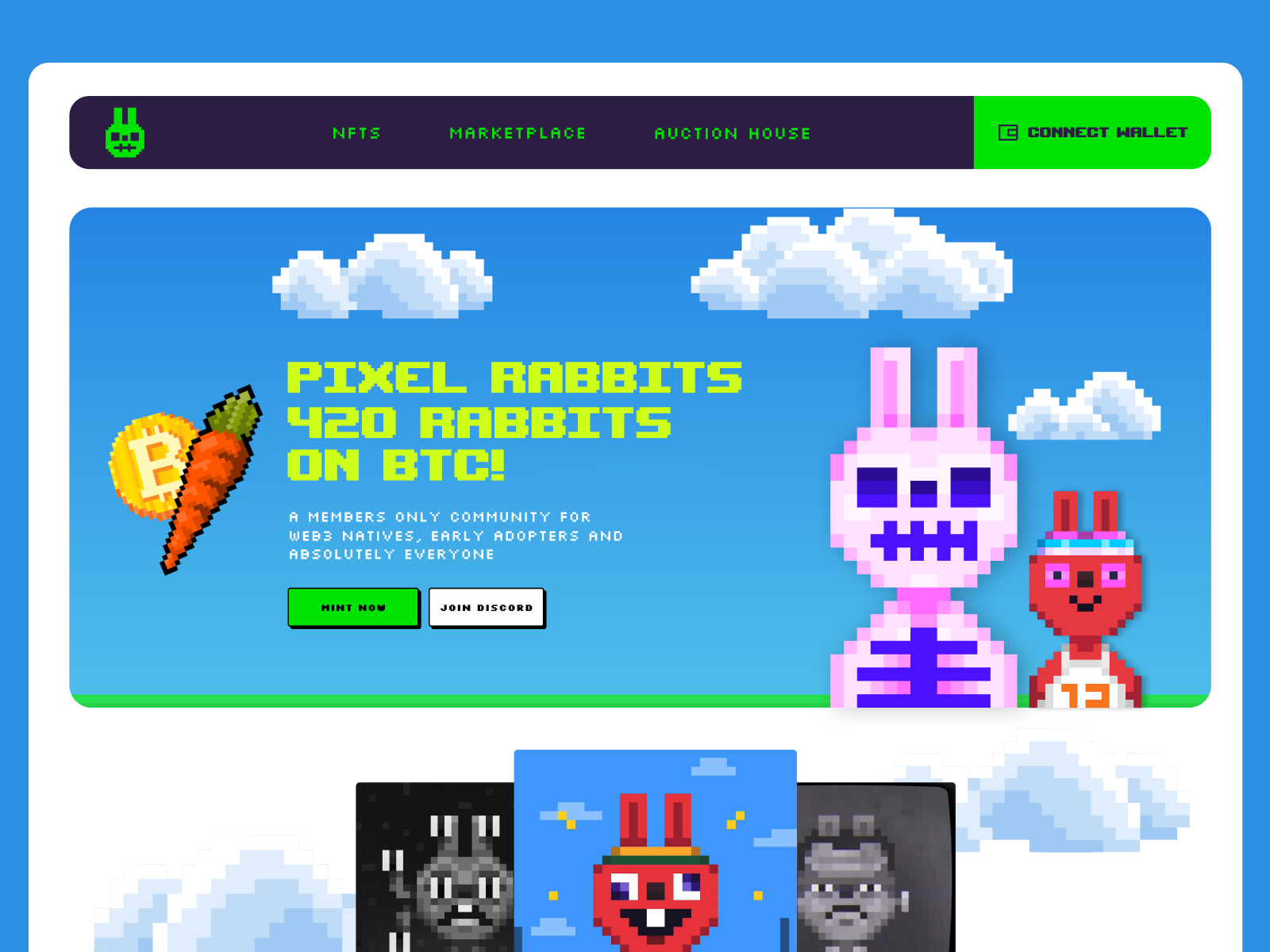 Pixel Rabbits - Web3 Landing Page by Aspire Design on Dribbble
