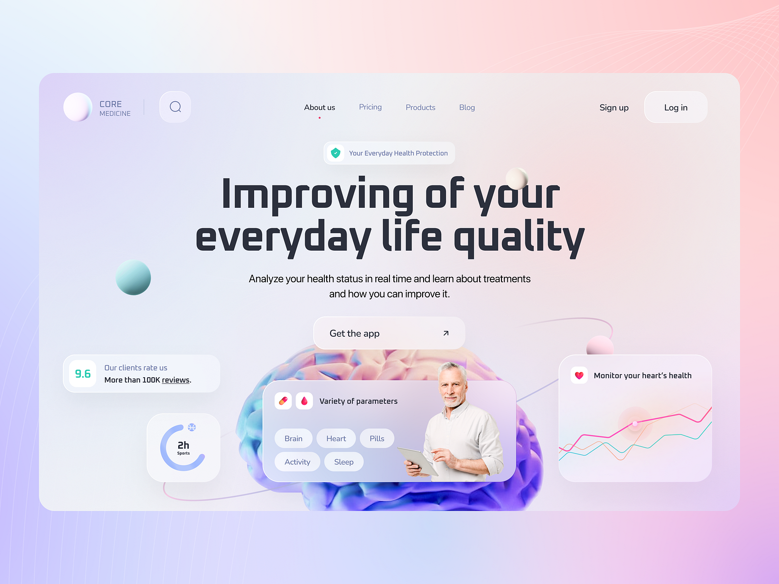 Core Medicine - Landing Page by Levi Wilson for QClay on Dribbble