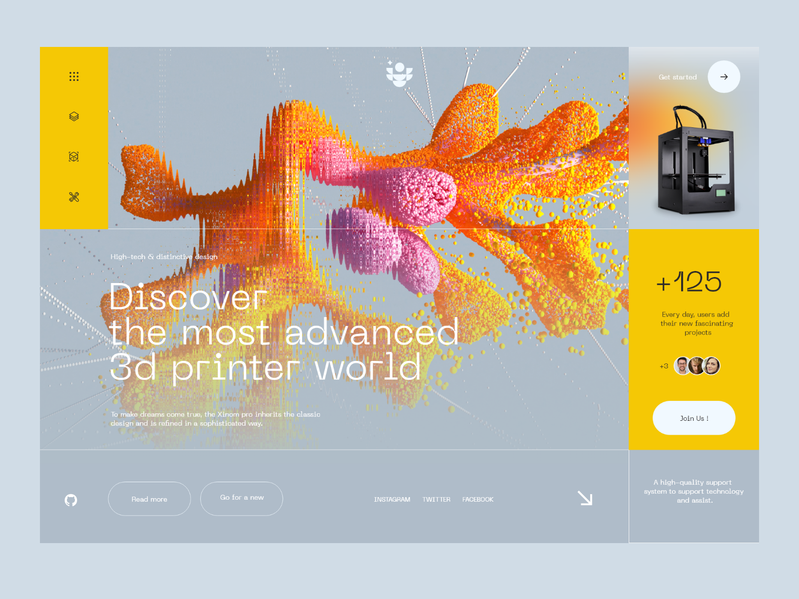 3D Printer Website by Mariusz Mitkow on Dribbble