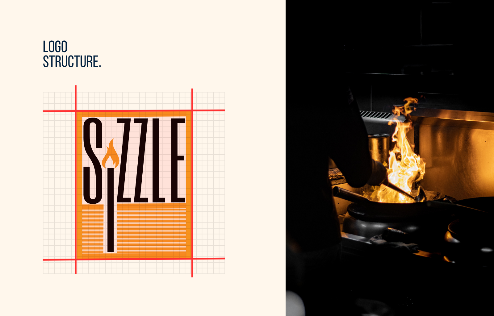 Sizzle - Restaurant Logo + Brand Identity by Wajeeha Saleem on Dribbble