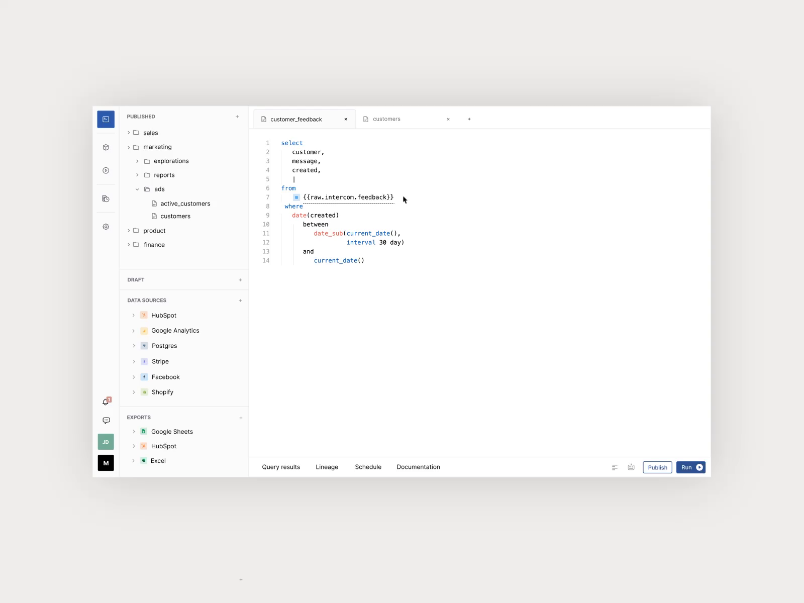 SQL Editor with AI powers by Tommy Jepsen on Dribbble