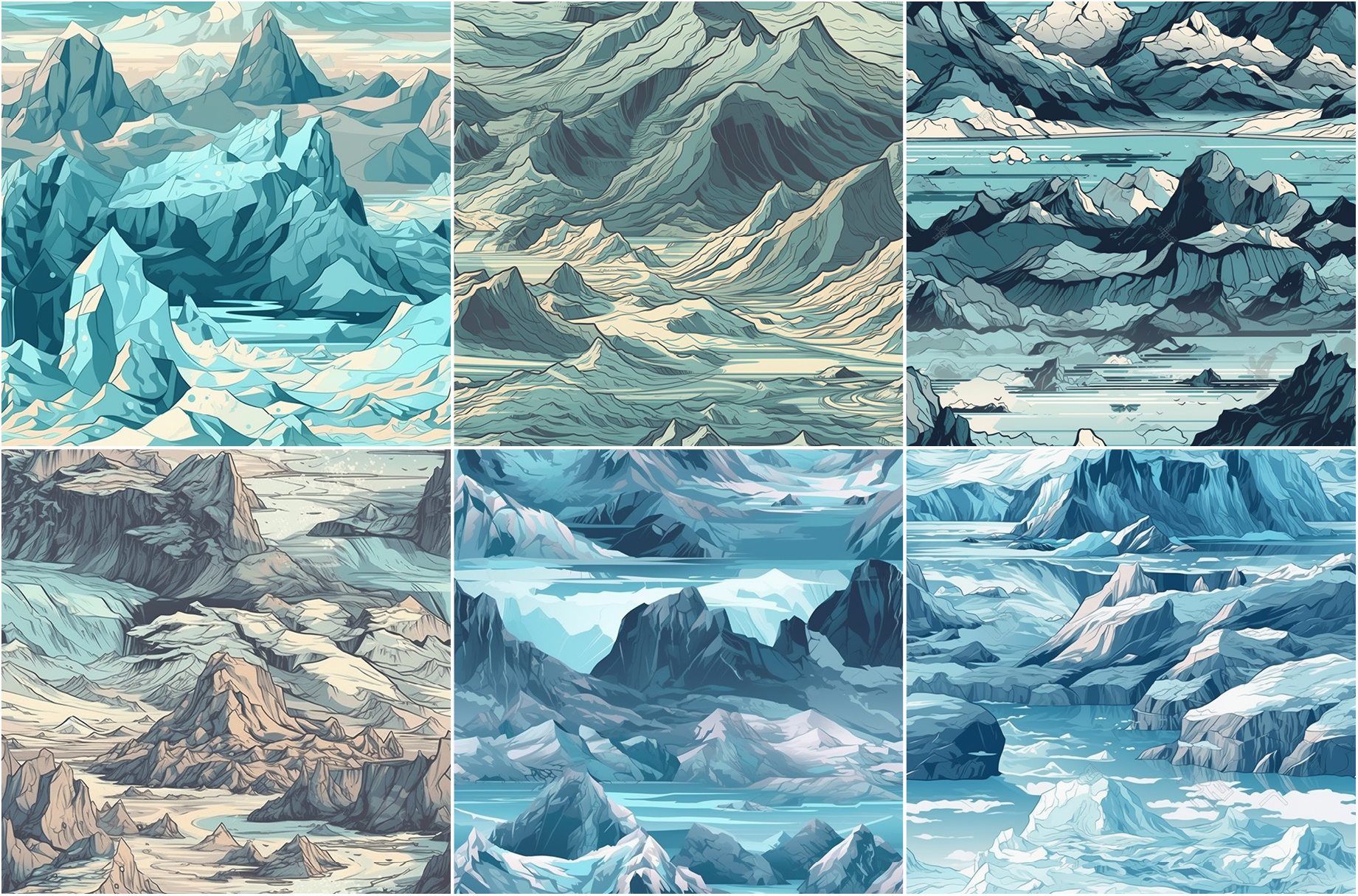 Glacier seamless patterns by James on Dribbble