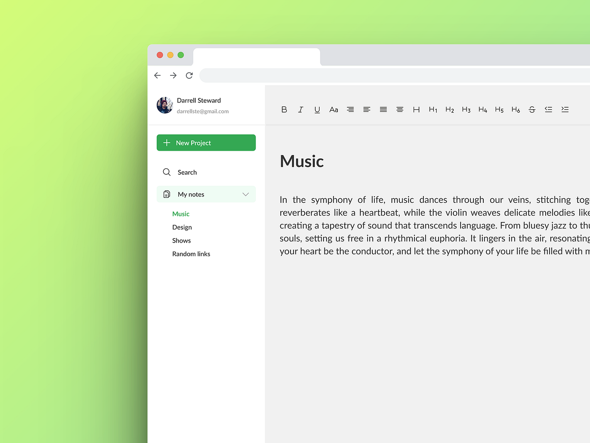 Note-taking app UI by Md. Shahanab Uddin on Dribbble