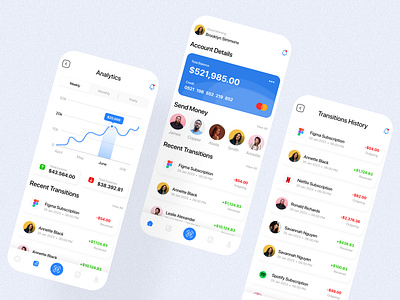 Finance Management Mobile App UI/UX Design by Gausul Haque Nasif on ...