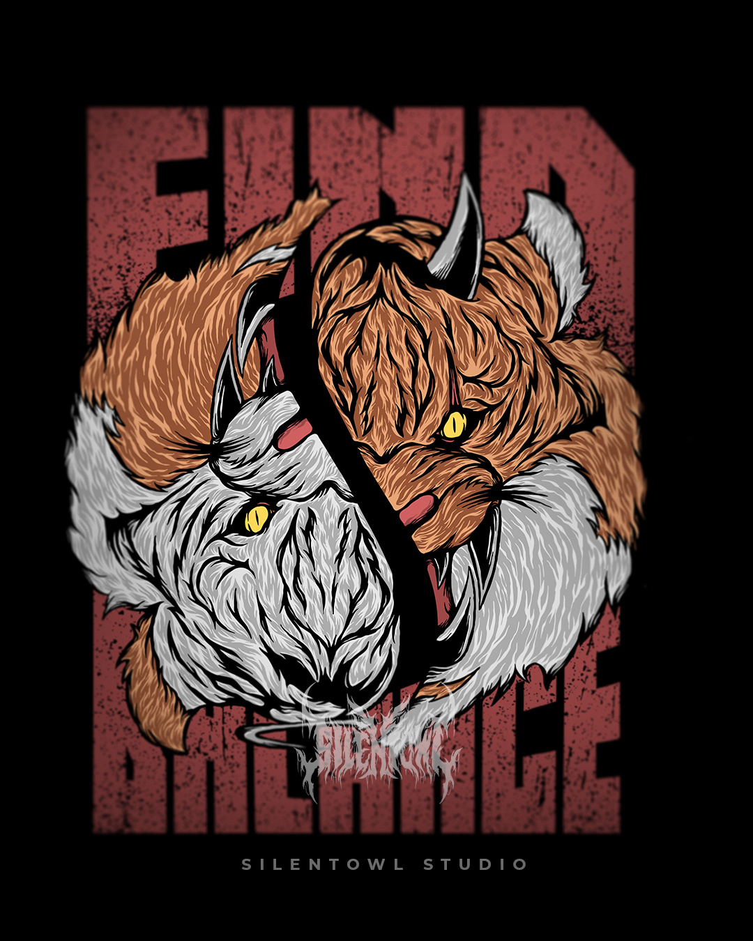 Find Balance T-Shirt Design by SilentOwl Studio on Dribbble