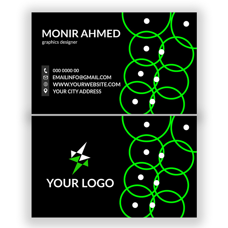 visiting card design template by Monir 360 on Dribbble