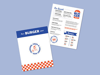 Ron's Burger Shack Menu Mockup by Emily Backus on Dribbble