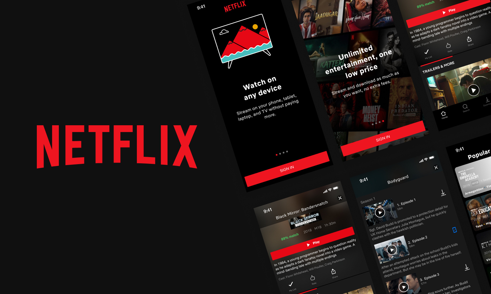 Redesign of complete Netflix app by Aashi vashishth on Dribbble