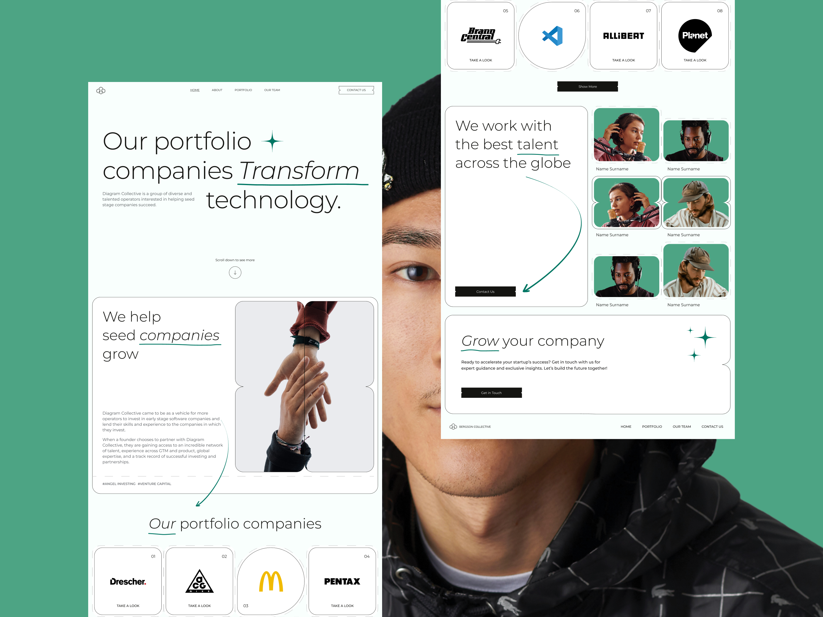 Browse thousands of Team Portfolio Landing Page images for design ...