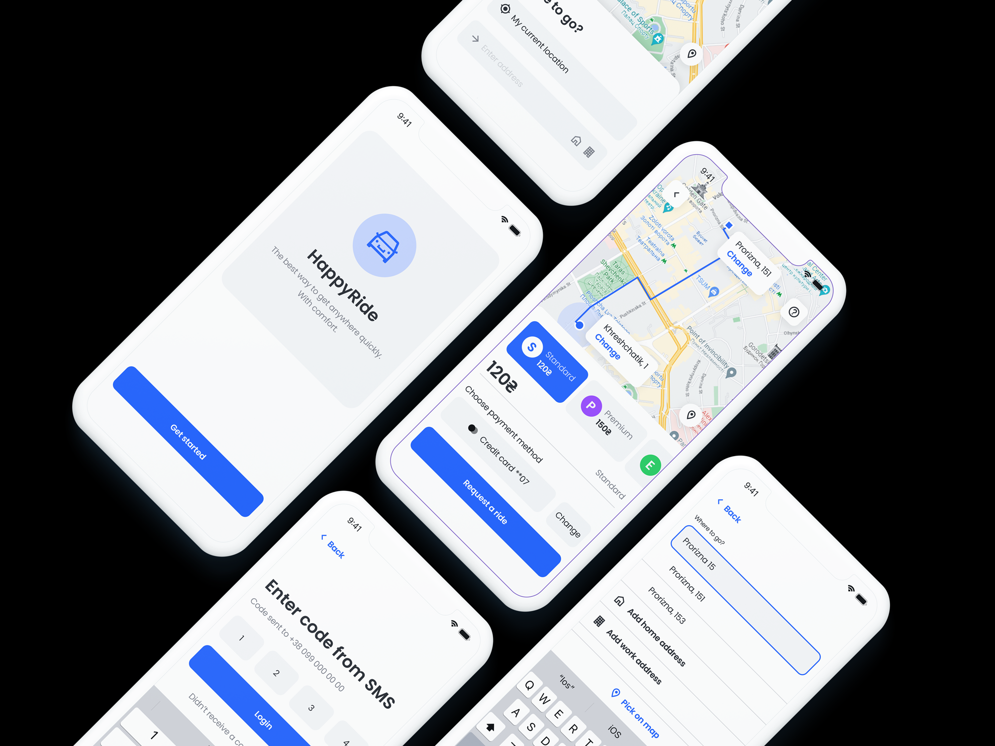 HappyRide Clickable Prototype in Figma by Rich Davis on Dribbble
