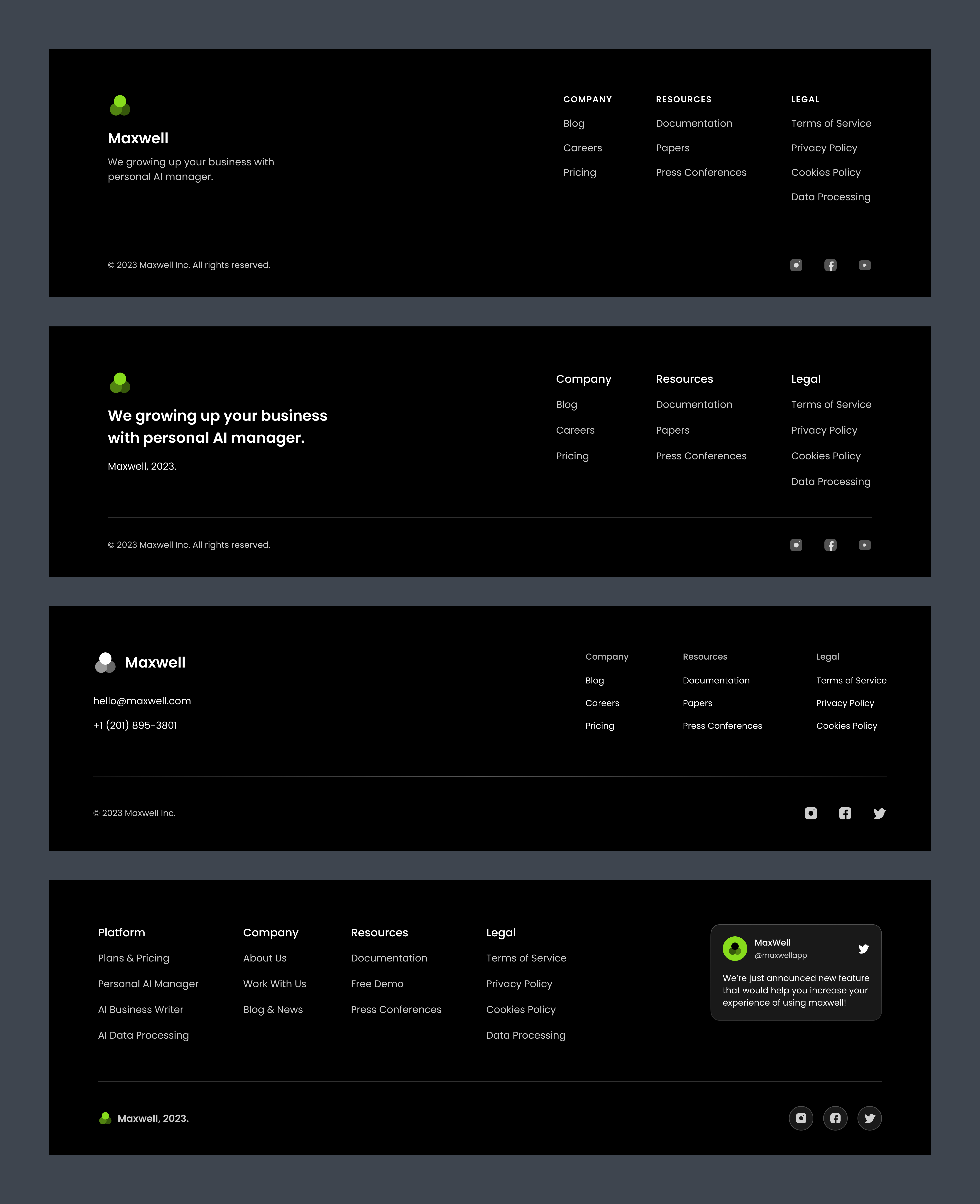 20 Footer References by Raafi G on Dribbble