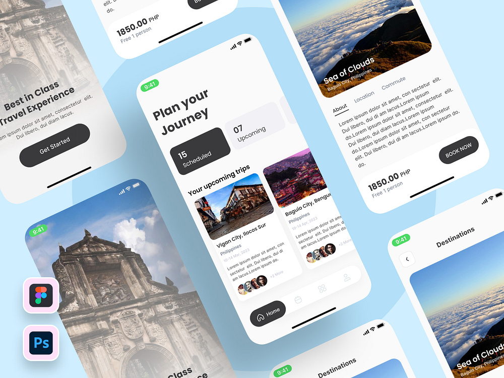 Travel UI designs, themes, templates and downloadable graphic elements ...