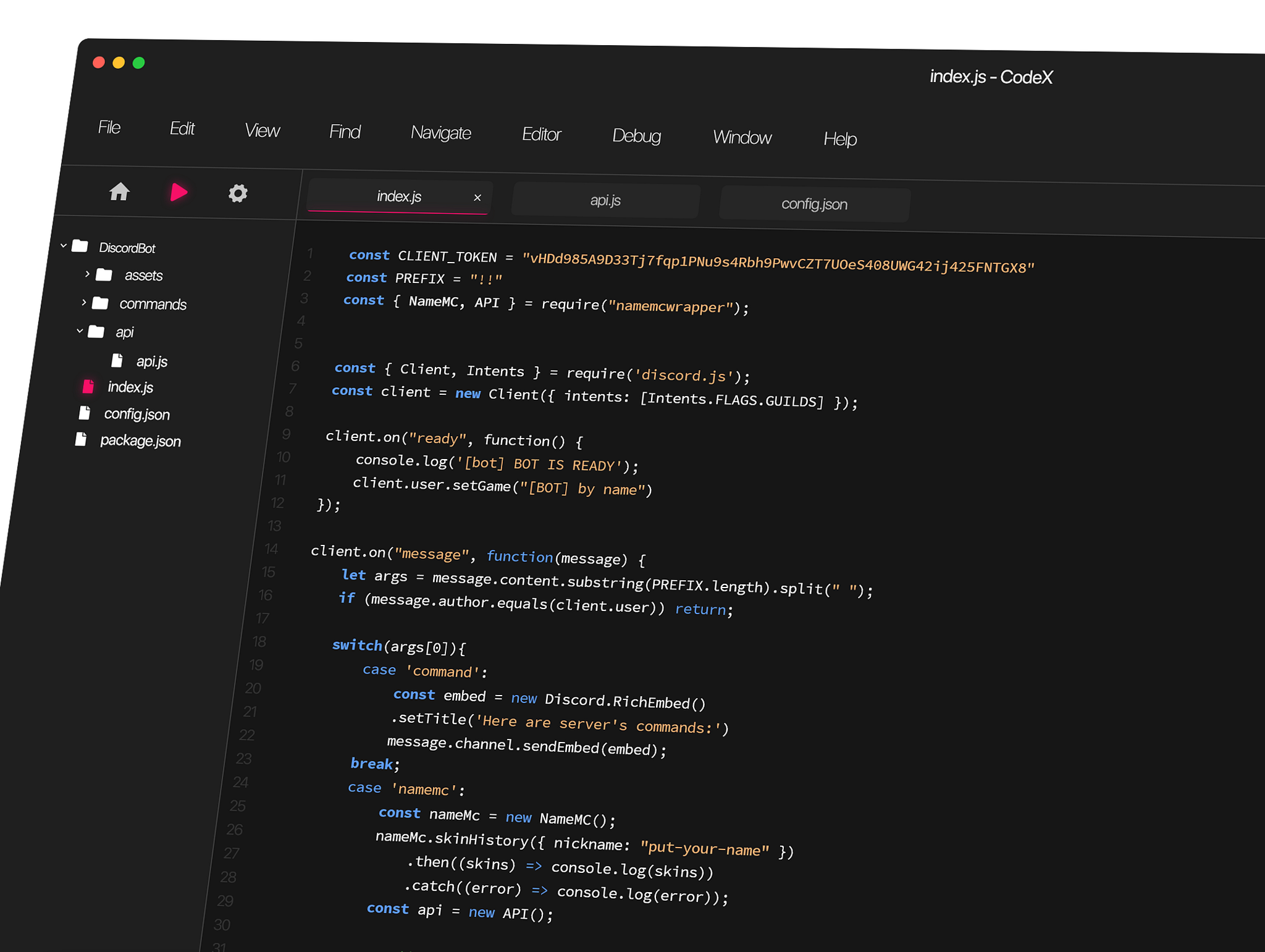 CodeX — Code editor by Jan Kempa on Dribbble