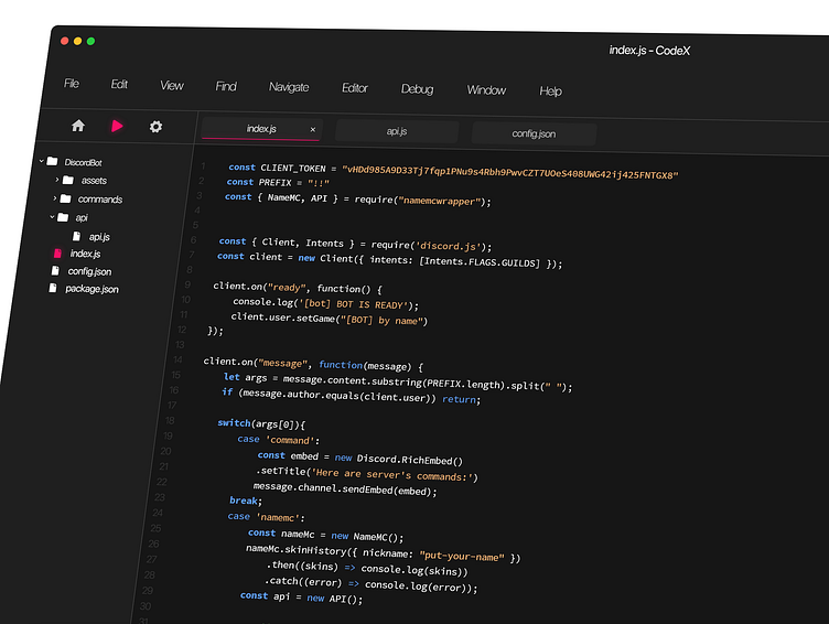 CodeX — Code editor by Jan Kempa on Dribbble