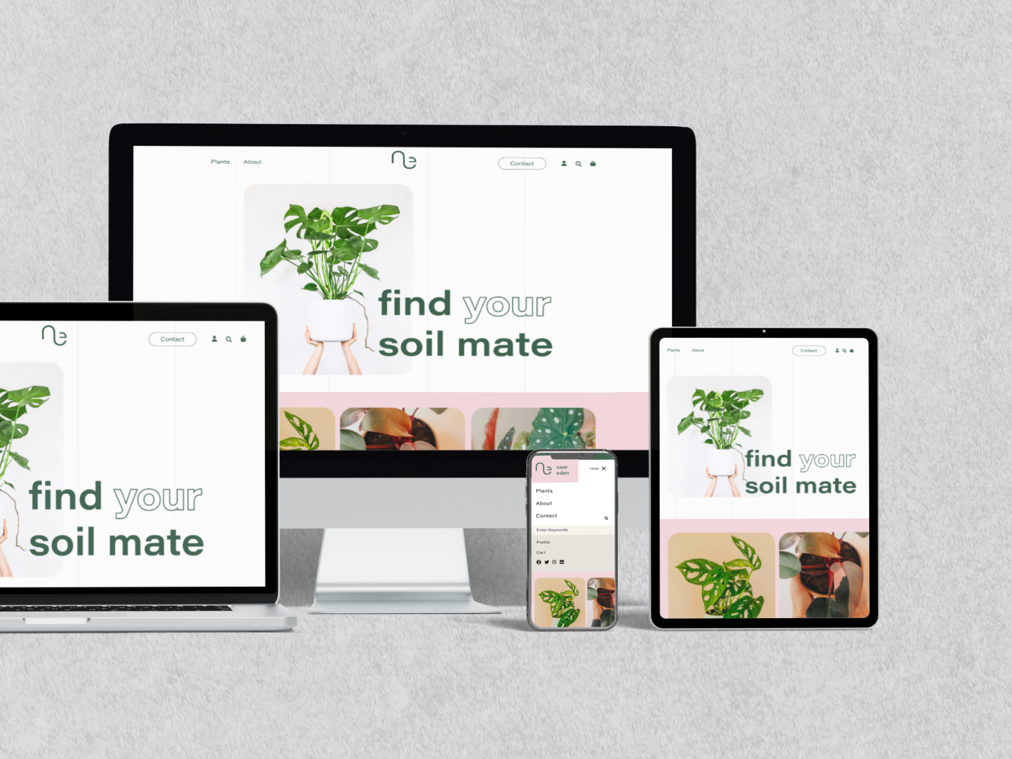 Near Eden, Plant Store Website by Anjelica Guzman on Dribbble