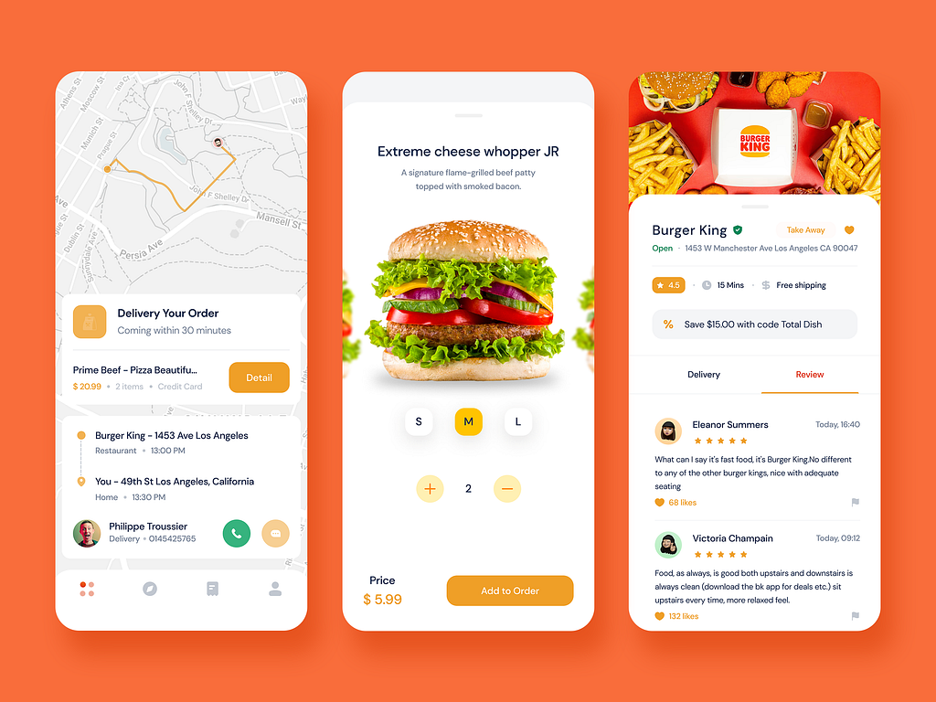 COOK - Food & Drink Delivery Mobile App UI Kit by Jos Pham on Dribbble