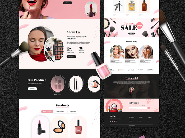 Cosmetics Website designs, themes, templates and downloadable graphic ...