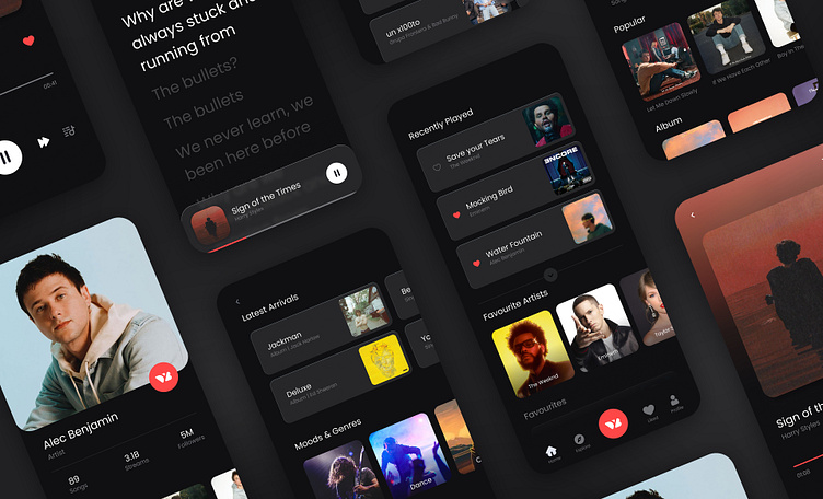 Music App UI Design by Debargha Bhadra GFX on Dribbble