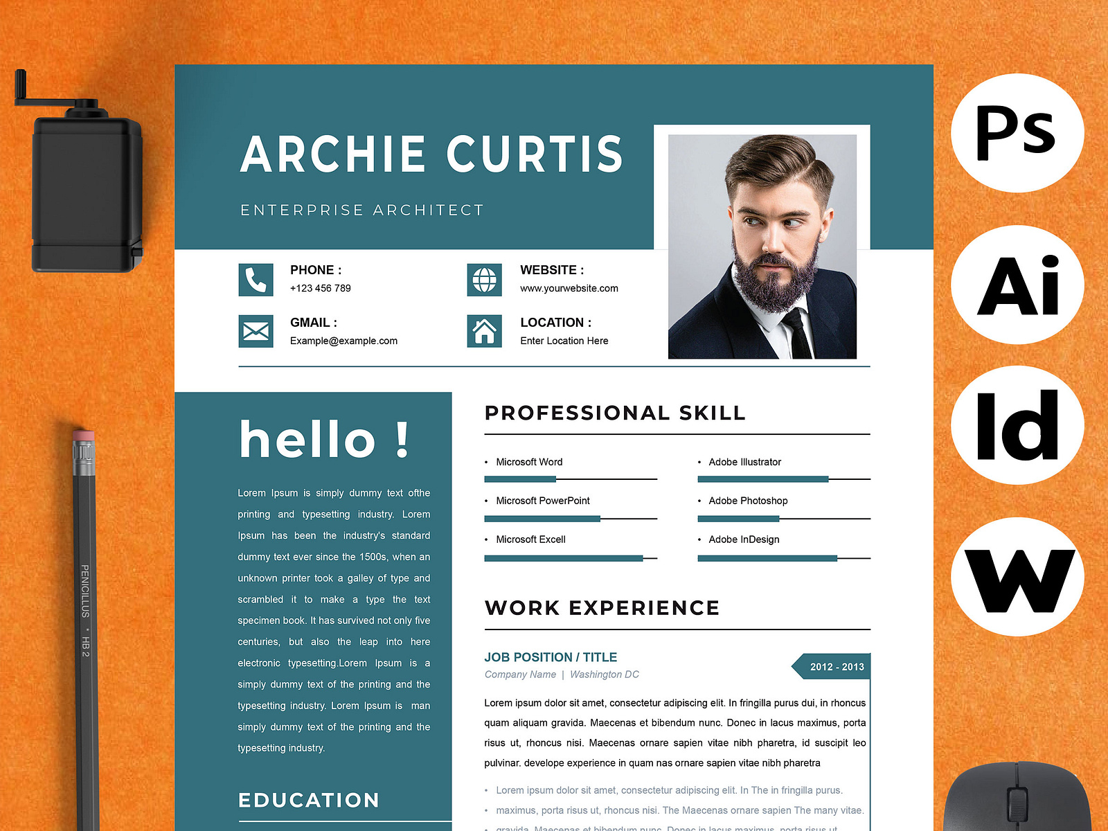 Enterprise Architecture Resume Template by Attractive Resume on Dribbble