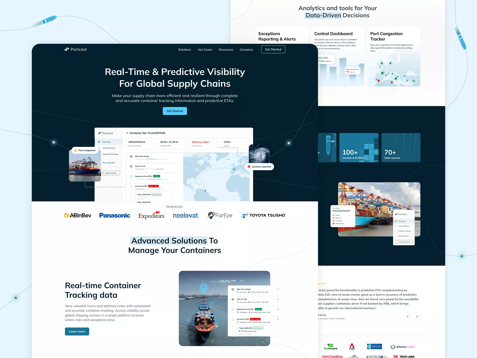 Website Design & Branding Portcast by Perspective Design on Dribbble