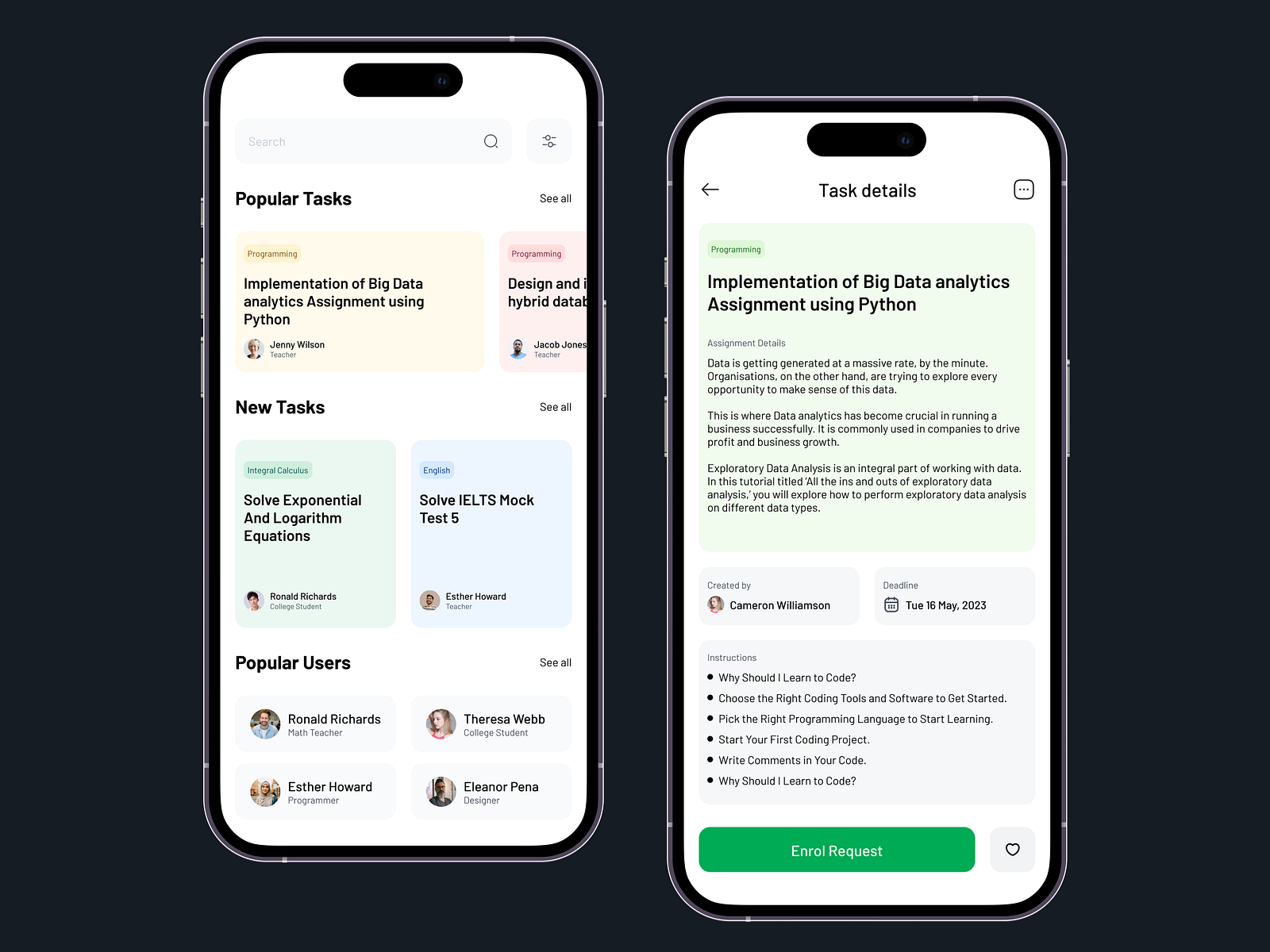 Assignment 📝 Management App by Mohammad Ali on Dribbble