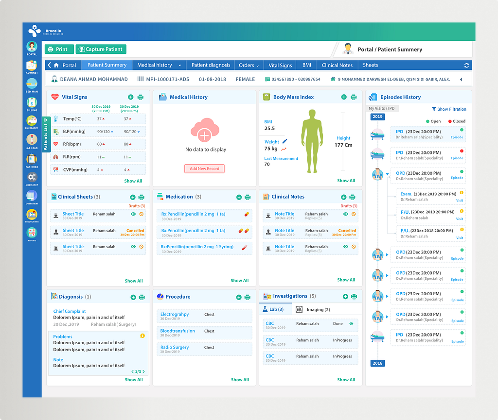 EHR-Electronic Health Record System by Reham Salah on Dribbble