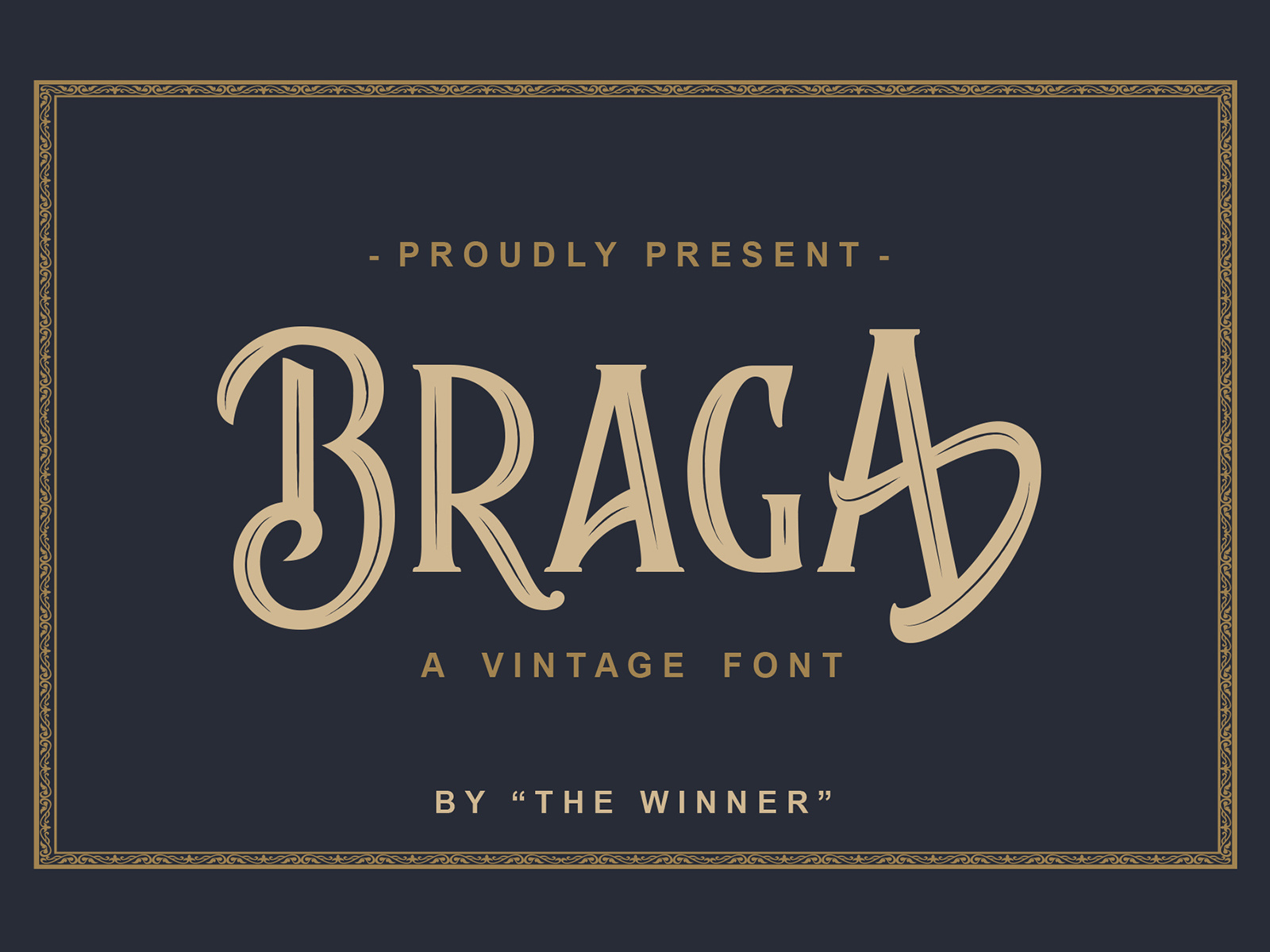 Braga Font by The1stWinner | Abishay Azarya W. S. on Dribbble