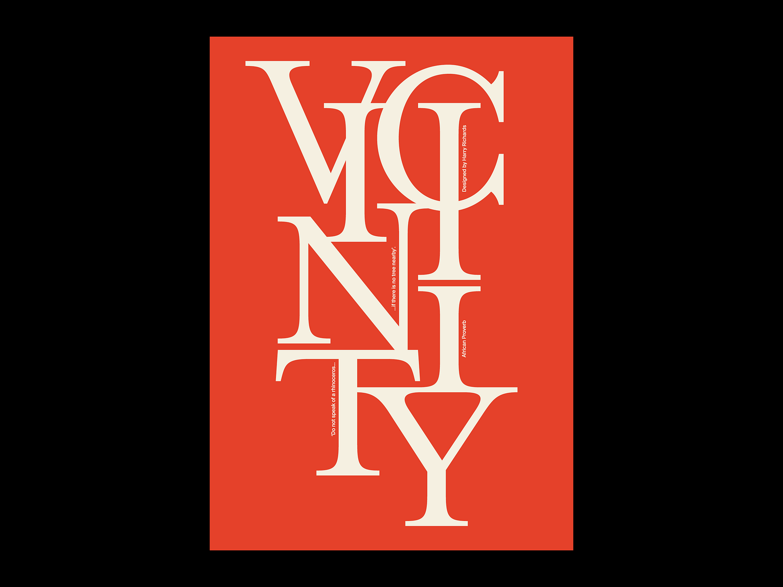 VICINITY Poster by Harry Richards on Dribbble