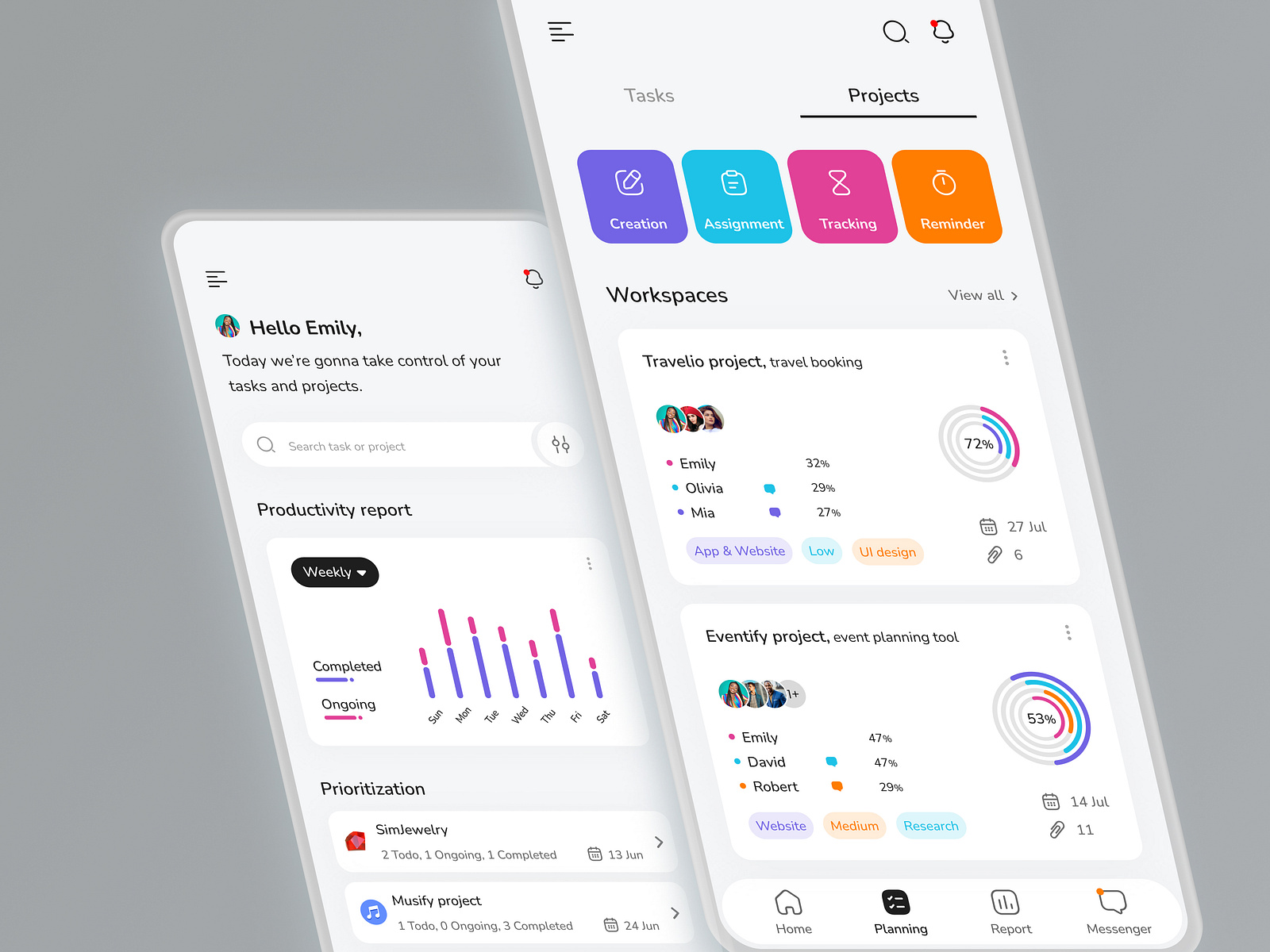 TaskGenius, Task and Project Management Mobile App by Simin Goudarzi on ...