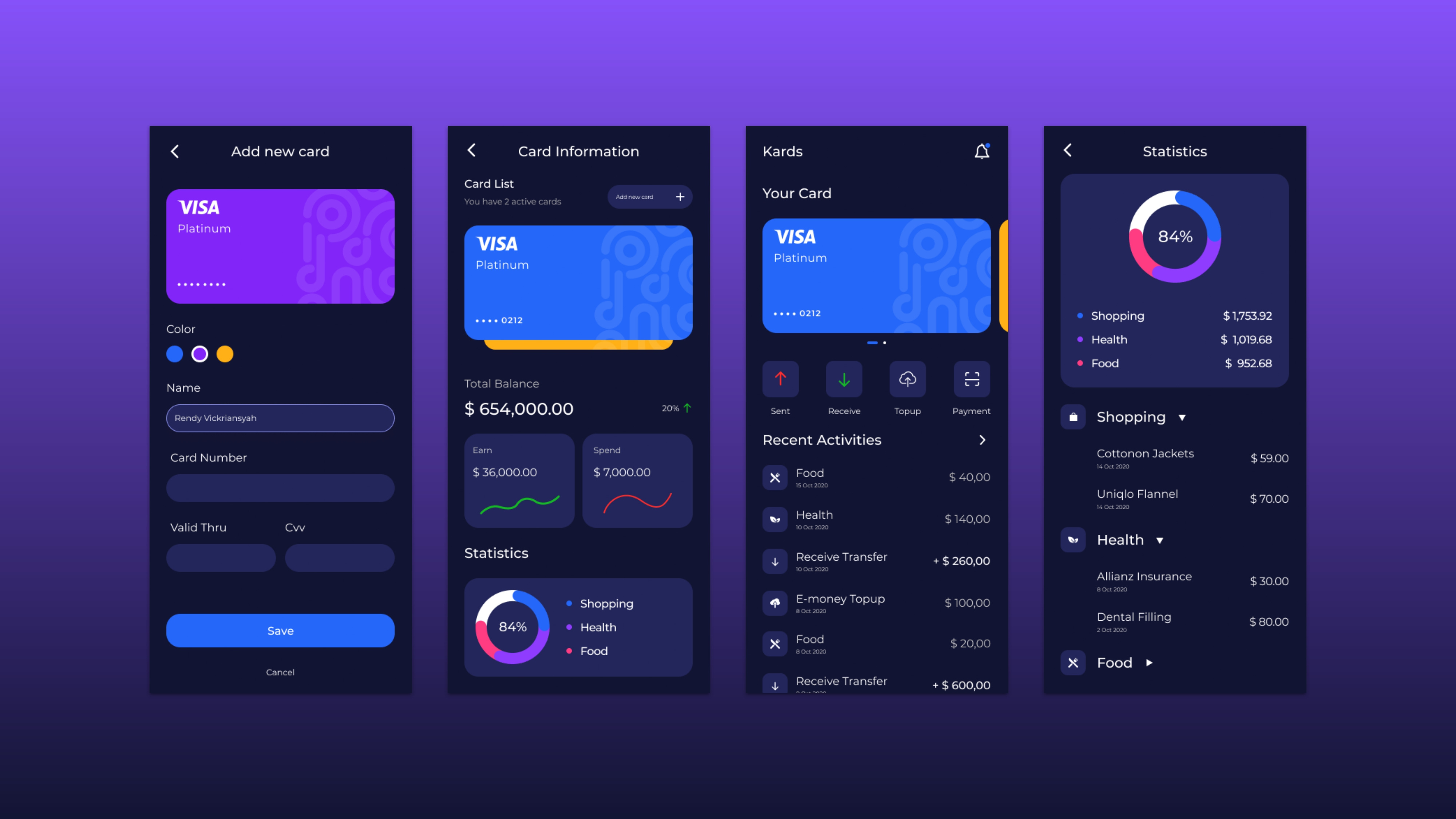 UI/UX - Kards by Andre S on Dribbble