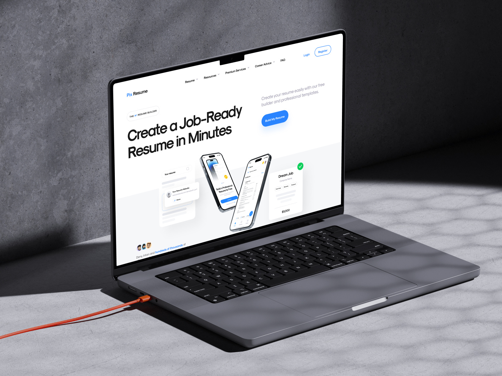 Browse thousands of Cv Builder Landing Page images for design ...