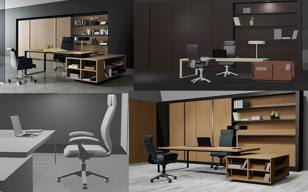 Random Office Interior by Sowjanyaa on Dribbble