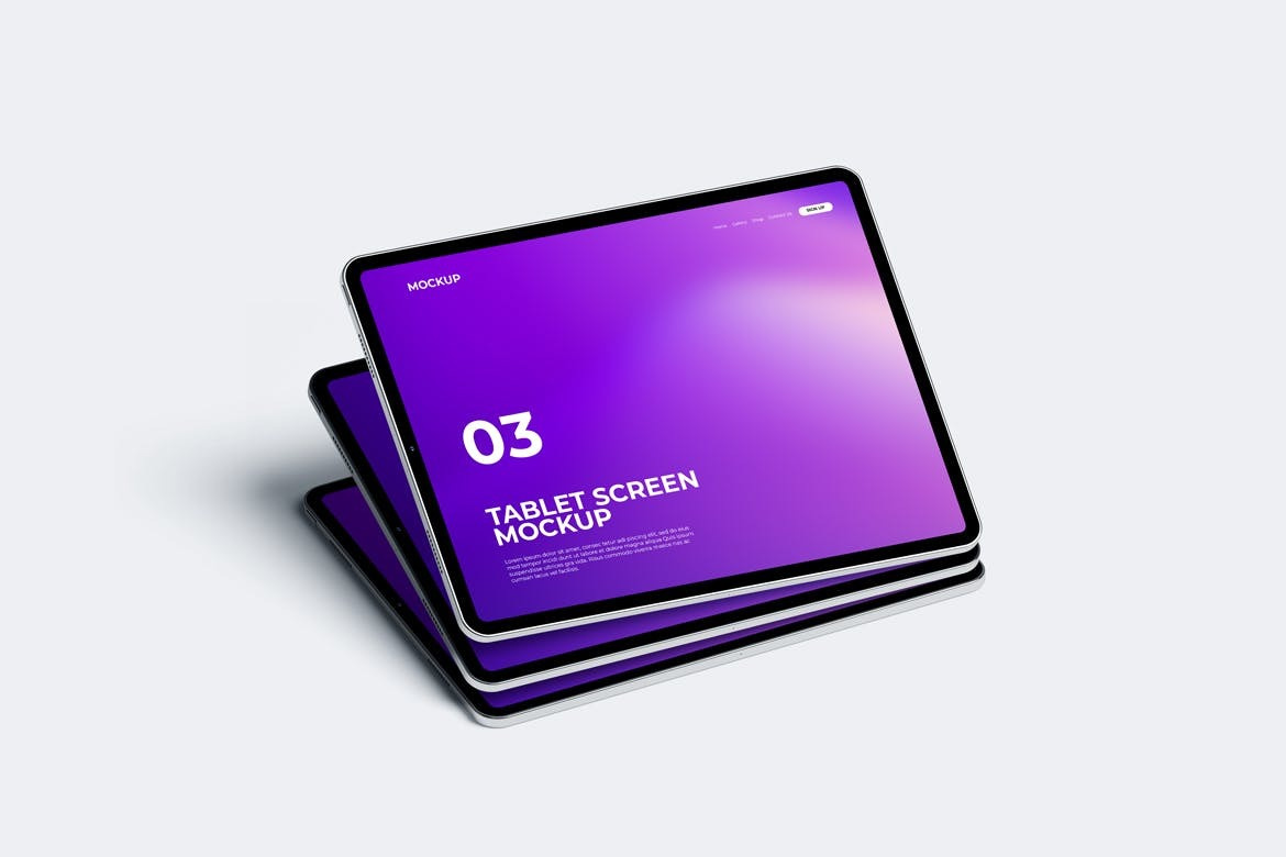 Landscape Tablet Screen Mockup by UI Foundry on Dribbble