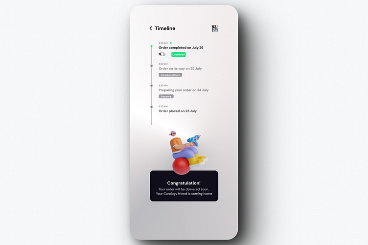 Minimalistic order tracking UI by Taraqul khan on Dribbble